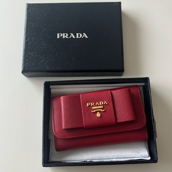 Prada | Bags | Prada Bow Key Holder Wallet | Poshmark